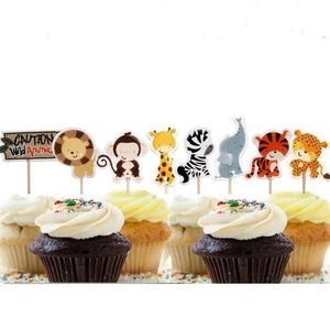 Independent | Party Supplies | 8 Zoo Animals Cupcake Toppers Cake ...